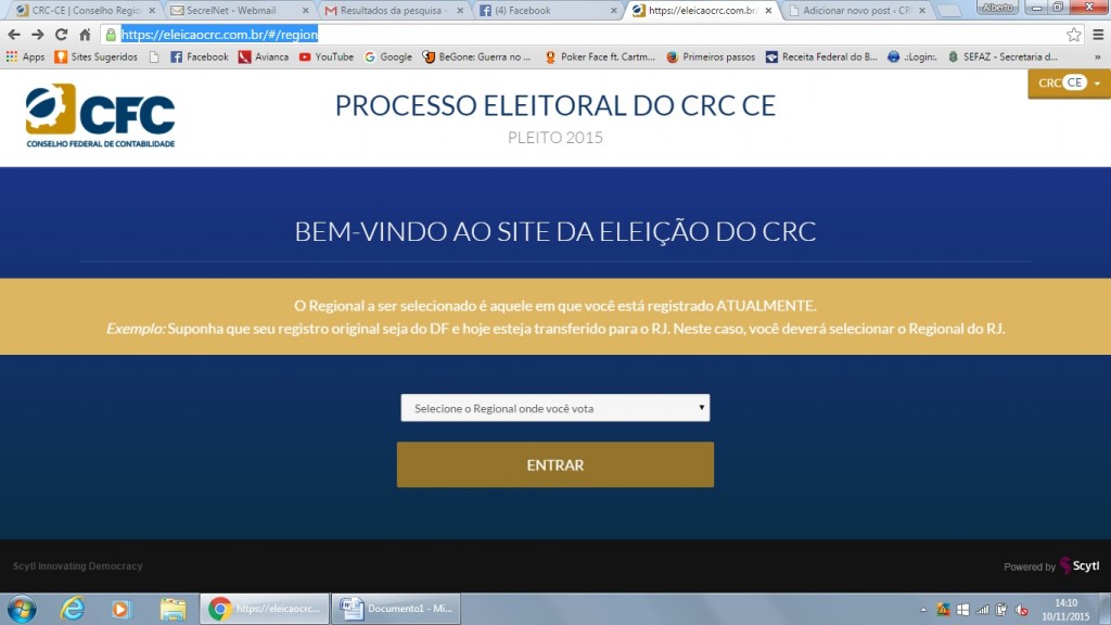 Contagem regressiva para a eleição no Conselho – CRC-CE